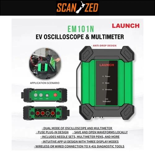 Launch EM101N EV Oscilloscope & Multimeter | scaNZed| Auckland NZ