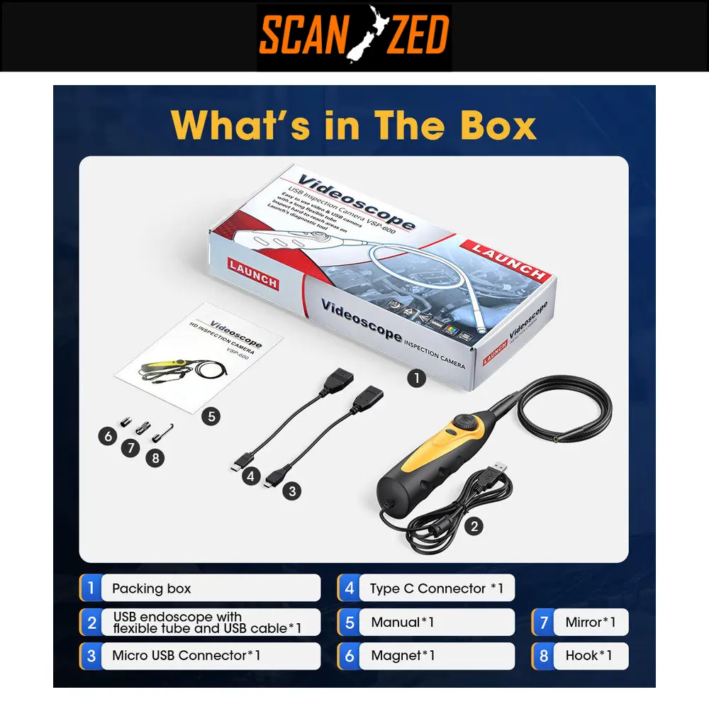 Launch VSP-600 USB Endoscope | scaNZed| Auckland NZ