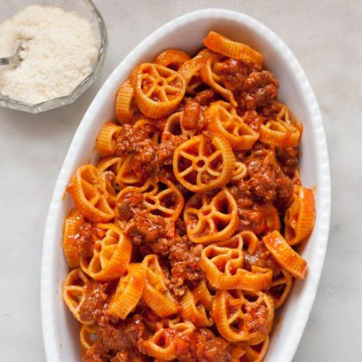 Wagon Wheels with Meat Sauce | Jennie’s Kitchen