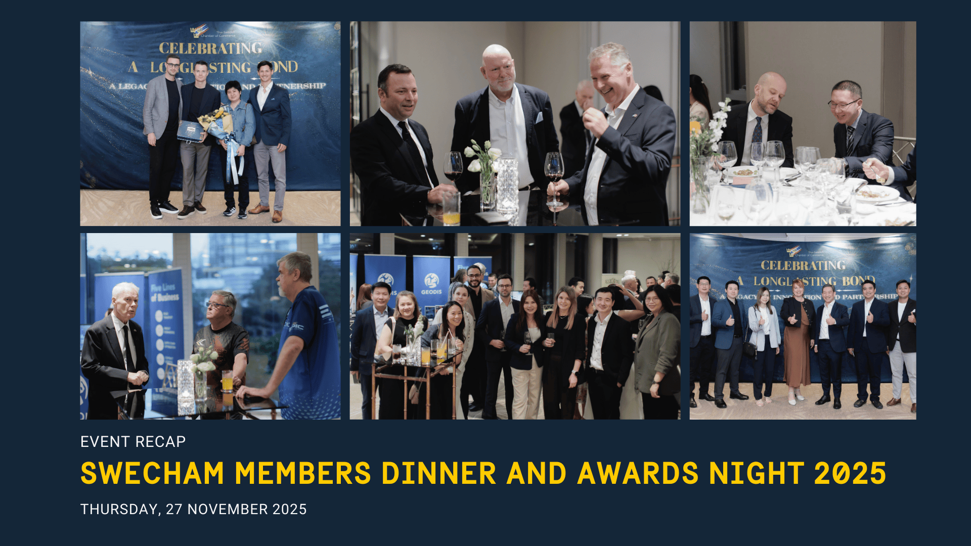 SweCham Members Dinner & Awards Night, Thursday 27 November 2025