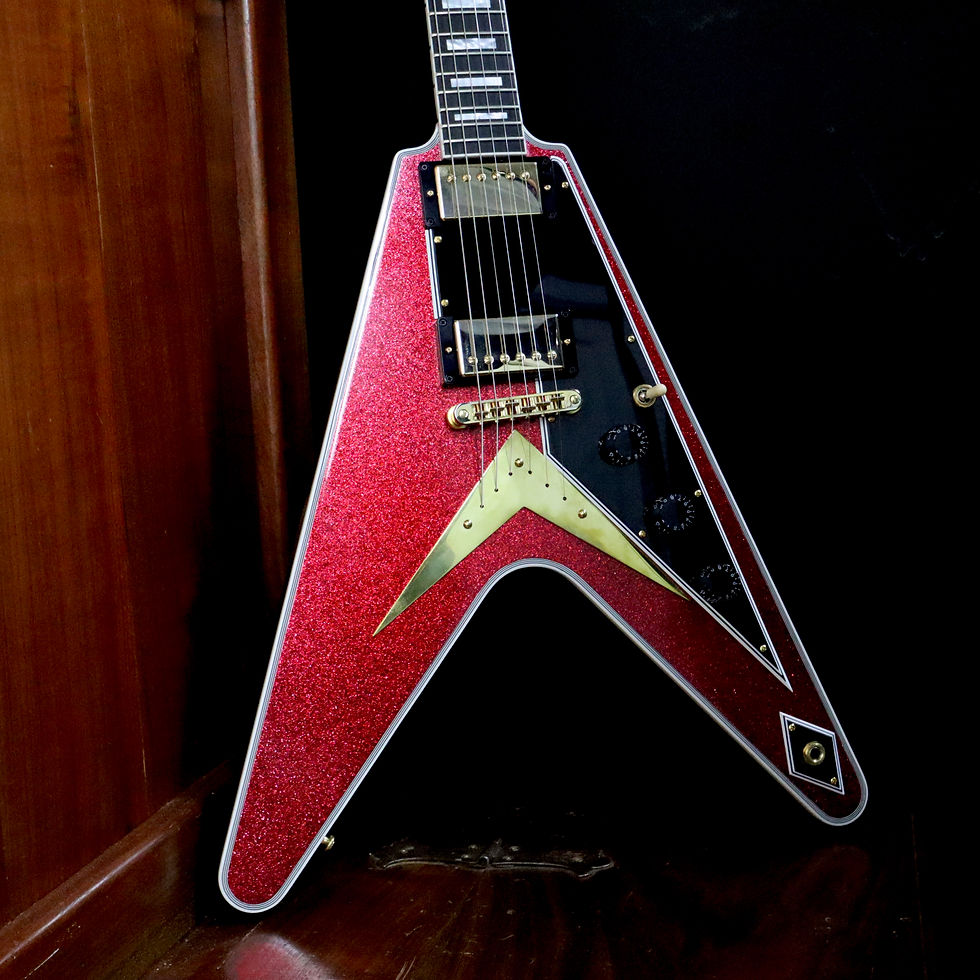 SOLD - 2021 Gibson Custom Flying V Custom - One Off Red Sparkle ...
