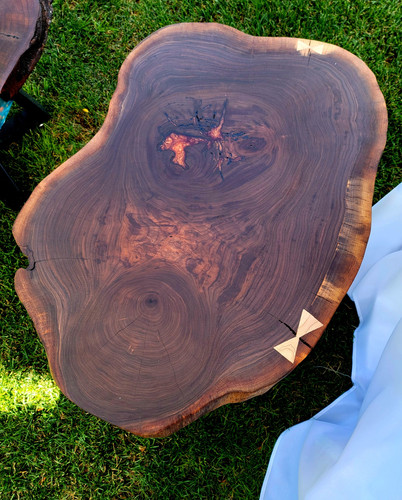 Black Walnut Cookie Table with Copper Inlay | Torch Lake Concepts