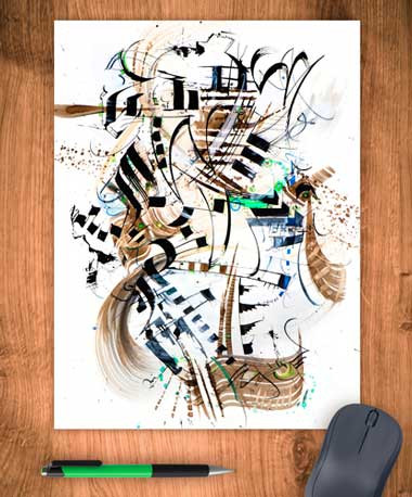 Calliope : PrintableDigital Download : Abstract Calligraphy Art | Angie ...