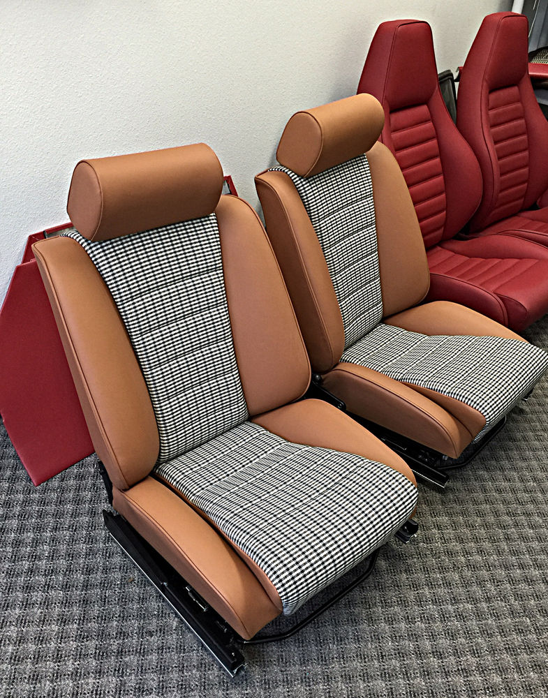 Houndstooth / Leather Custom Sport Seats