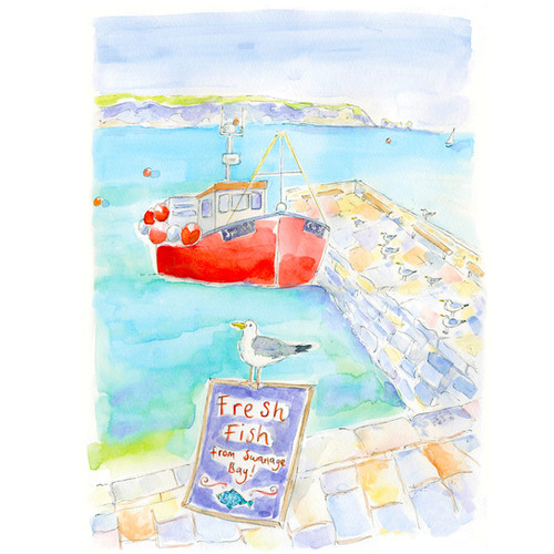 Swanage Quay Print | Janine Drayson