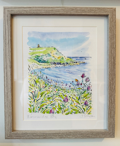 ‘Kimmeridge Bay’ Framed Print | Janine Drayson