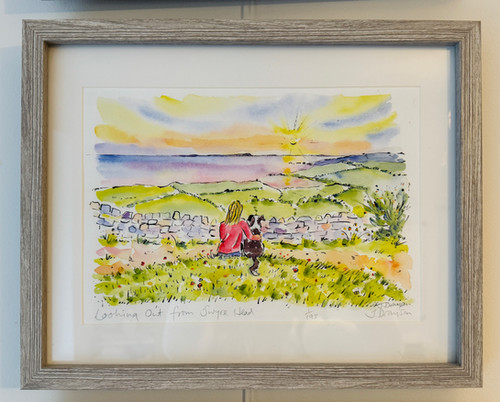 ‘Looking Out to Swyre Head’ Print | Janine Drayson