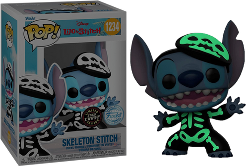 Skeleton Stitch 1234 Chase Glow Lilo & Stitch - Funko Pop! Vinyl Figure ...