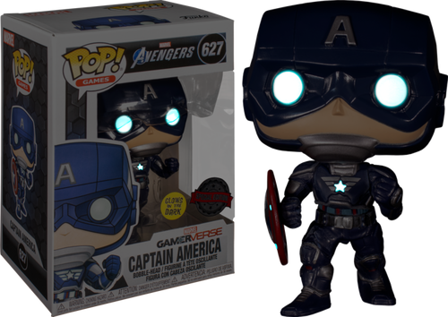 Captain America 627 Glow Marvel Gamerverse - Funko Pop! Vinyl Figure ...