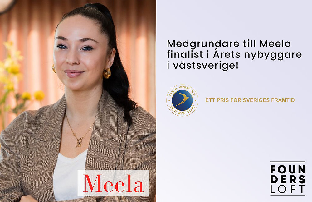 Medgrundare till Meela finalist i Årets nybyggare i västsverige!