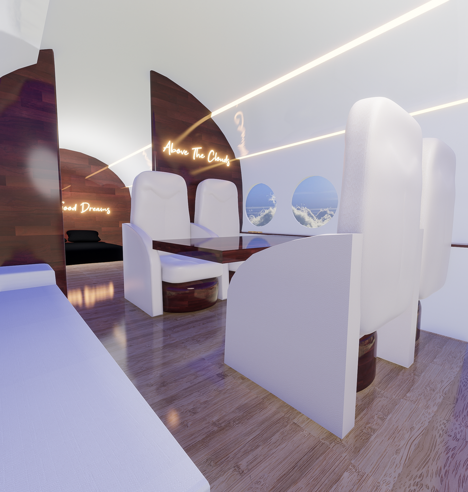 Private Jet Blender Scene