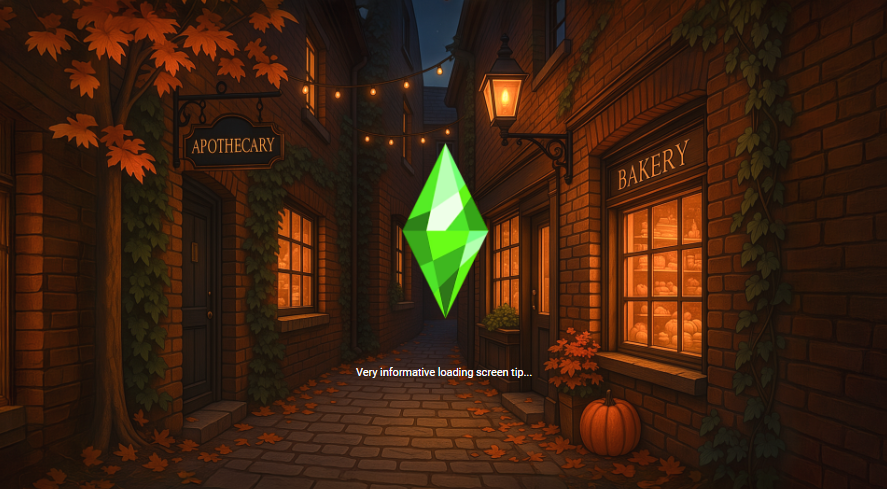 The Sims 4 CC: Autumn & Halloween Loading Screens (Free Download)