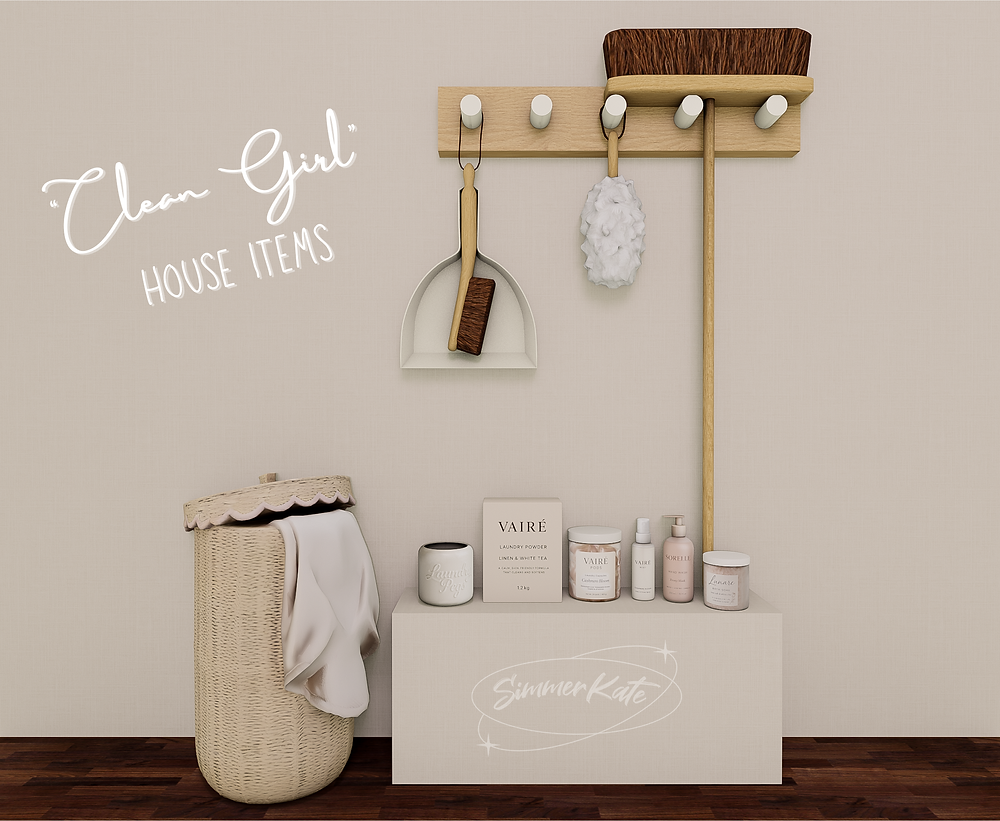 Clean Girl House Items Set – The Sims 4 Aesthetic CC Pack | Minimalist ...