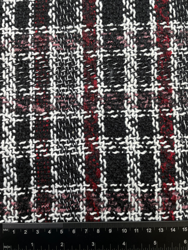 Arbroath Red Checked Fabric | MASONS