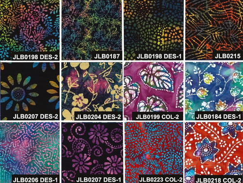 Batiks Collection Multicolour 100% Cotton Fabric Range | MASONS