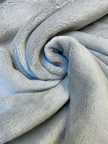Plain Grey Cuddle Fleece Fabric | MASONS
