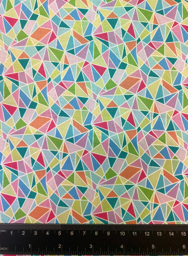 Mosaic Geometric Hello Spring Makower uk 100% Cotton Fabric | MASONS