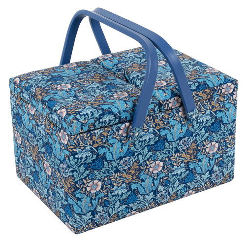 Large Sewing Box Floral Blue | MASONS