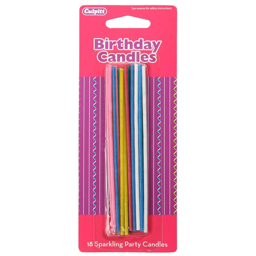Culpitt 18 Sparkling Party Candles | MASONS