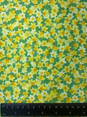 Daffodils Hello Spring Makower uk 100% Cotton Fabric | MASONS