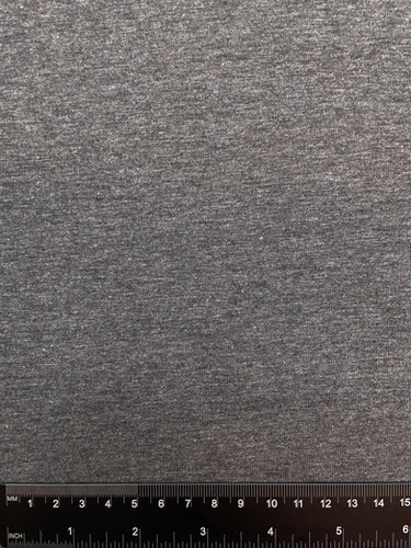 Mid Grey Cotton Spandex Jersey Stretch Fabric | MASONS