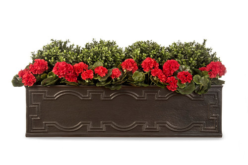 Artificial Box Balls with Geraniums in Hampton Window Box | Unearthed2