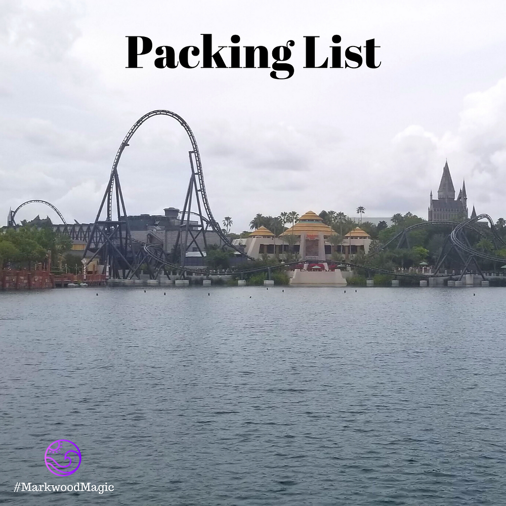 Universal Orlando Packing List
