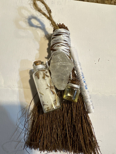 Clear Quartz Protection broom | ElementsOfTheTrinity