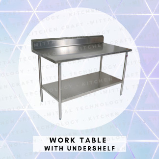 Stainless Steel Work Table with One Under Shelf | Mittal Technology