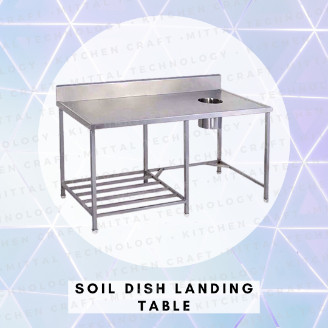 Stainless Steel Soiled Dish Landing Table | Mittal Technology
