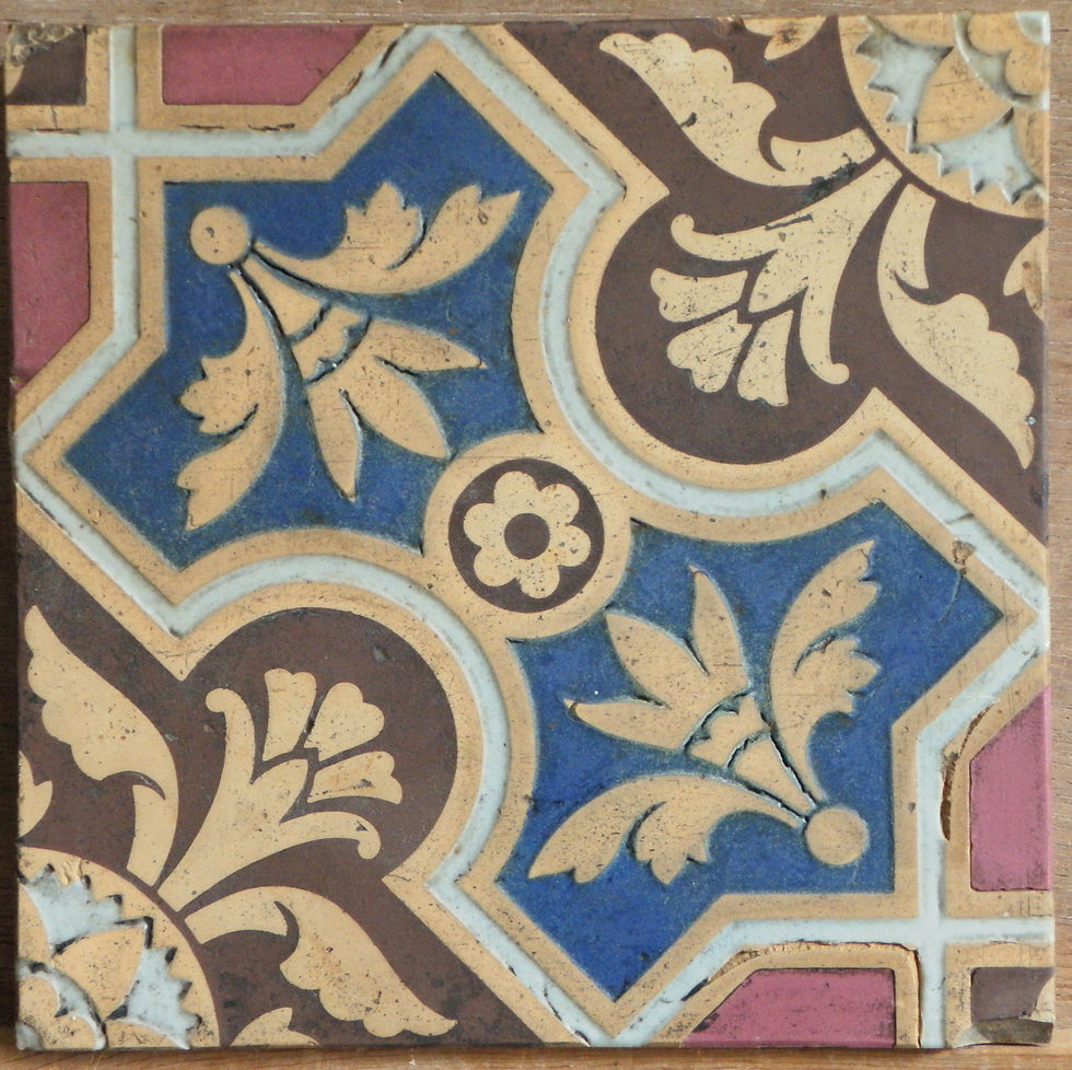 5-colour pattern floor tile | pugin-tiles