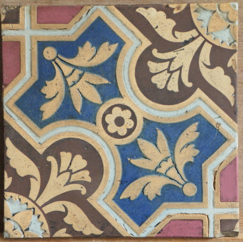 5-colour pattern floor tile | pugin-tiles