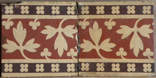 Two floral border tiles | pugin-tiles