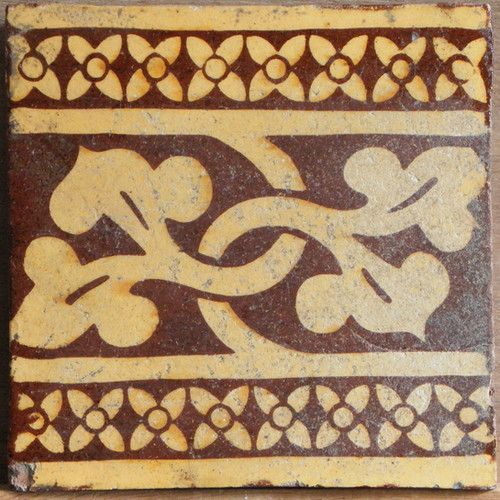 Interlocking vine edge or border tile | pugin-tiles