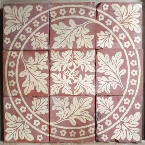 Nine tile panel by Minton & Co | pugin-tiles