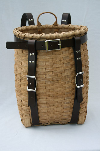 Hiker Pack Basket Kit with leather handle and harness | AdirondackBasketry
