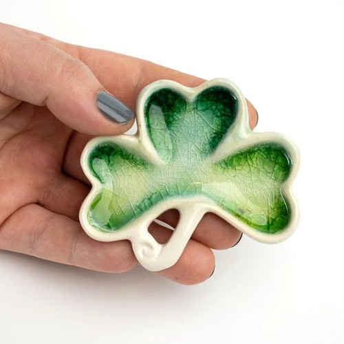Ceramic shamrock wall ornament with box | The Mood Designs