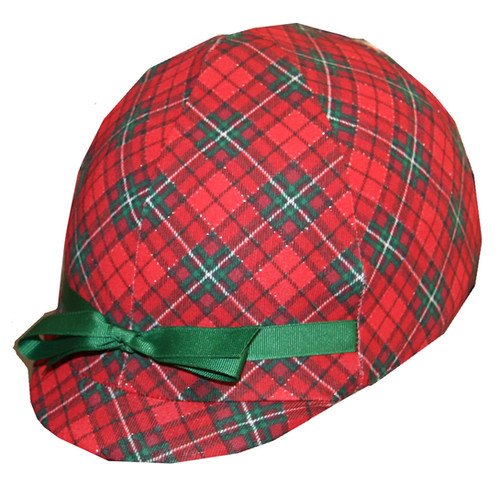 Red & Green Plaid - Fashionable Equestrian Riding Helmet Covers USA