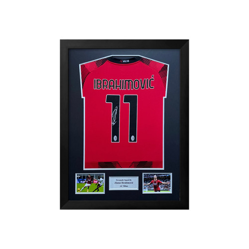 Framed Zlatan Ibrahimovic Signed AC Milan Shirt Home 2023-24 | Football ...