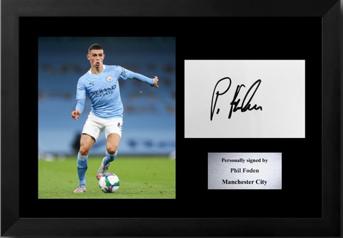 16x12 Signed Phil Foden With COA | Football memorabilia