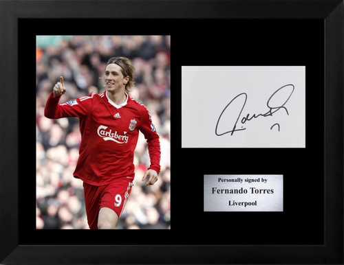 16x12 Signed Fernando Torres With COA | Football memorabilia