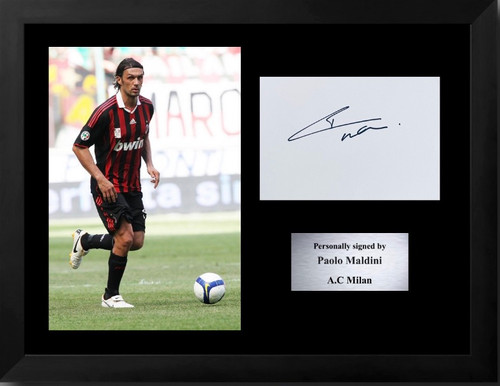 16x14 Signed Paolo Maldini With COA | Football memorabilia