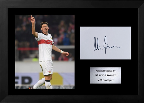 16x12 Signed Mario Gómez With COA | Football memorabilia