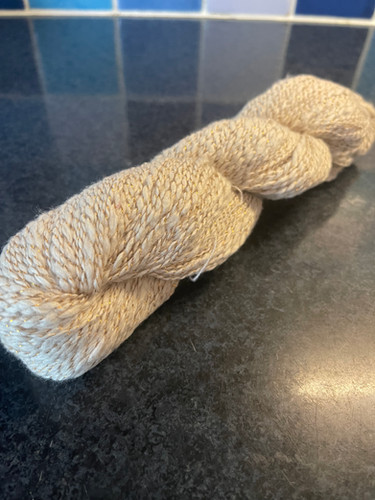 Slubby Thick Cotton Yarn with Gold Zari Brocade | Wonky Weaver