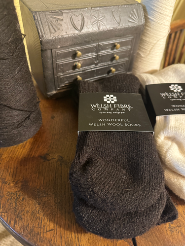 Wonderful Welsh Wool Socks - Black | Welsh Fibre Company