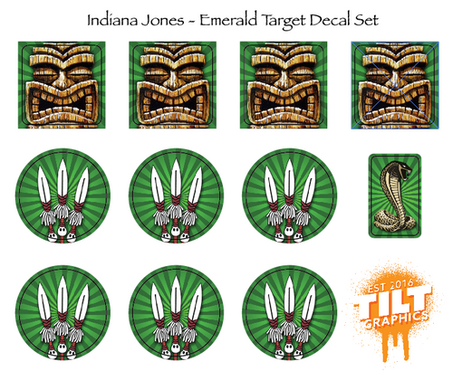 Indiana Jones: Emerald Target Decals | tilt-graphics-inc