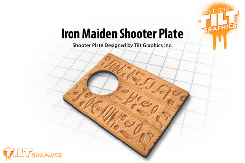 Iron Maiden Shooter Plate: Heiroglypics | tilt-graphics-inc