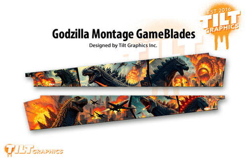 Godzilla Montage 4Color GameBlades™ (Stern) | tilt-graphics-inc