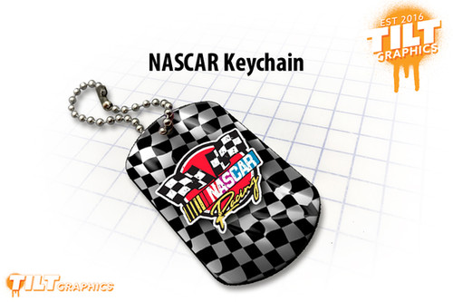 NASCAR Dog Tag Keychain | tilt-graphics-inc