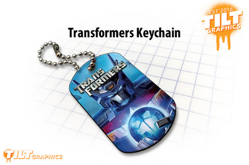Transformers Dog Tag Keychain | tilt-graphics-inc